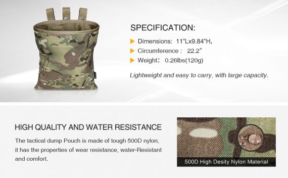 CKS Tactical MOLLE Drawstring Magazine Dump Pouch - CKS Tactical ...